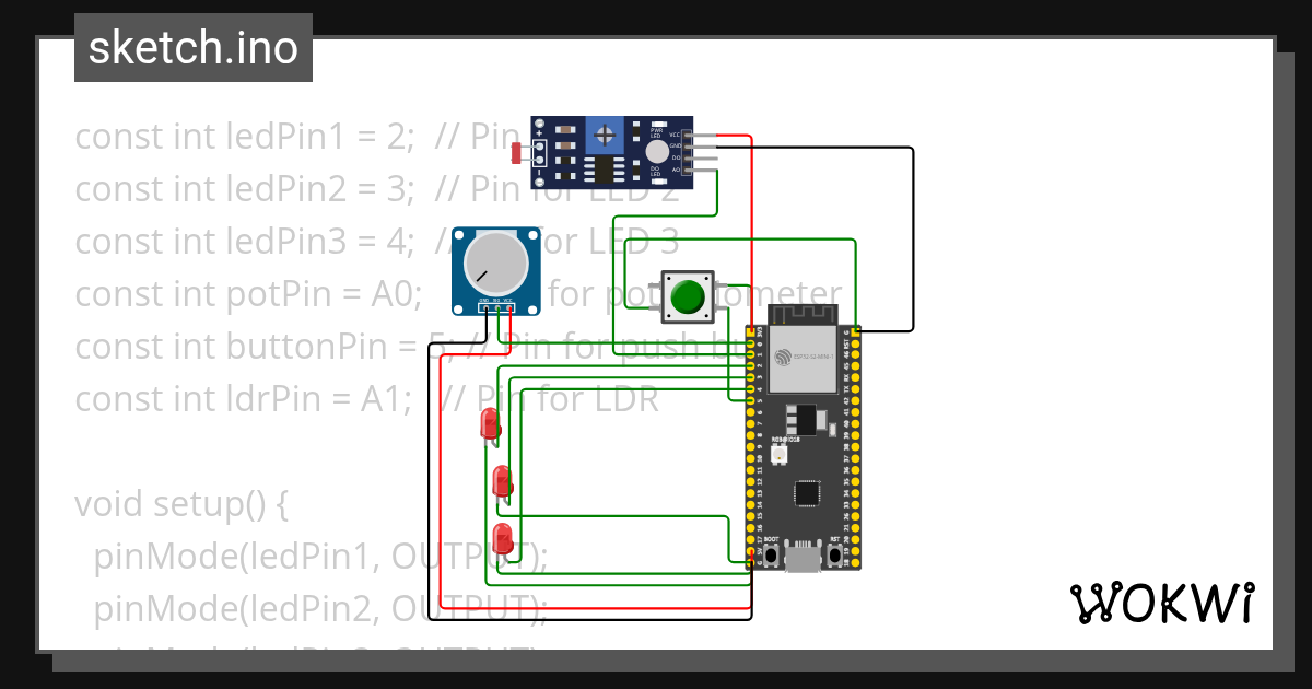 Street Light Wokwi Esp32 Stm32 Arduino Simulator 6275
