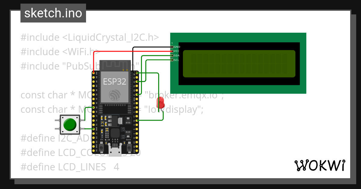 LED1 dèn - Wokwi ESP32, STM32, Arduino Simulator