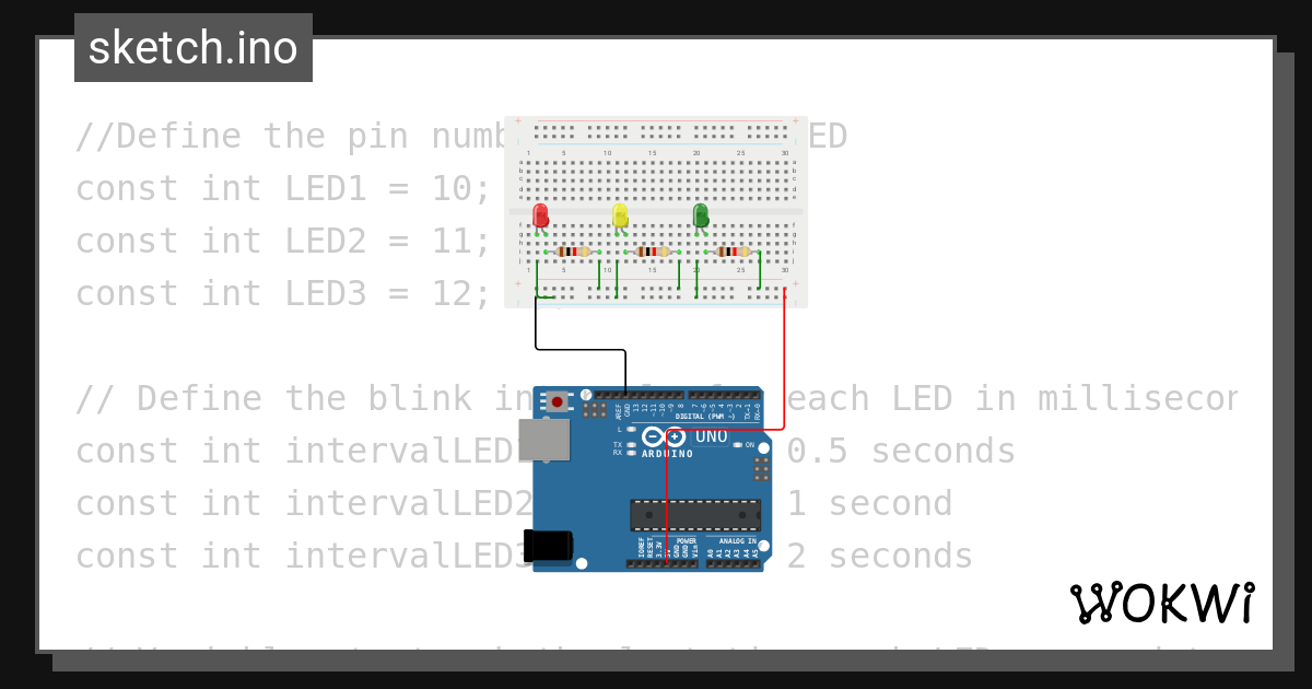 Led Stop Light Wokwi Esp32 Stm32 Arduino Simulator 5447