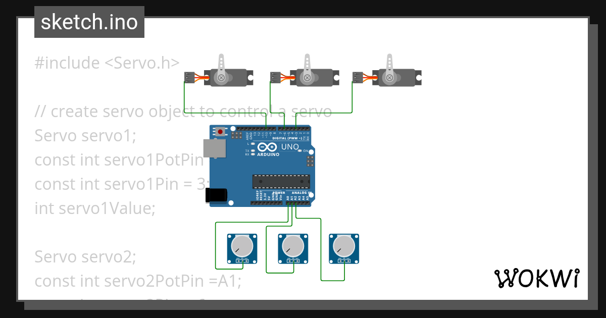 3servos Wokwi Esp32 Stm32 Arduino Simulator 6245
