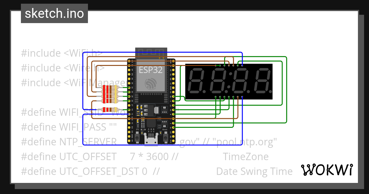 7segment - Wokwi ESP32, STM32, Arduino Simulator