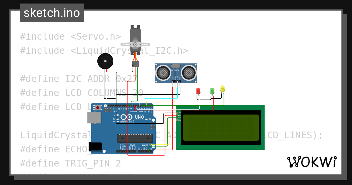 Servo Sensor Gerak Palang Pintu Copy Wokwi Esp32 Stm32 Arduino 3637