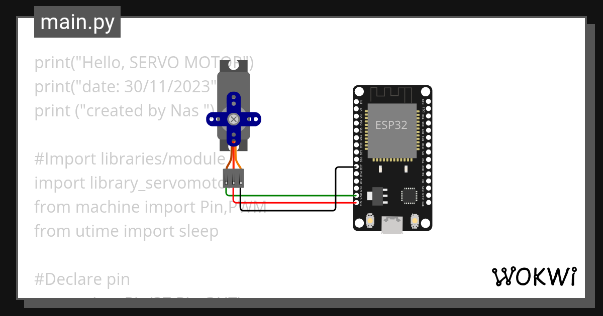 servo motor - Wokwi ESP32, STM32, Arduino Simulator