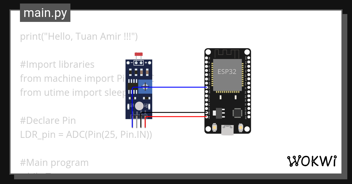 light intensity major - Wokwi ESP32, STM32, Arduino Simulator