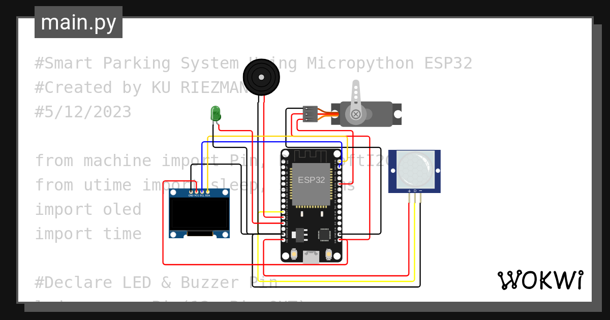 Oku Car Parking Practical Test Wokwi Esp32 Stm32 Arduino Simulator 2091