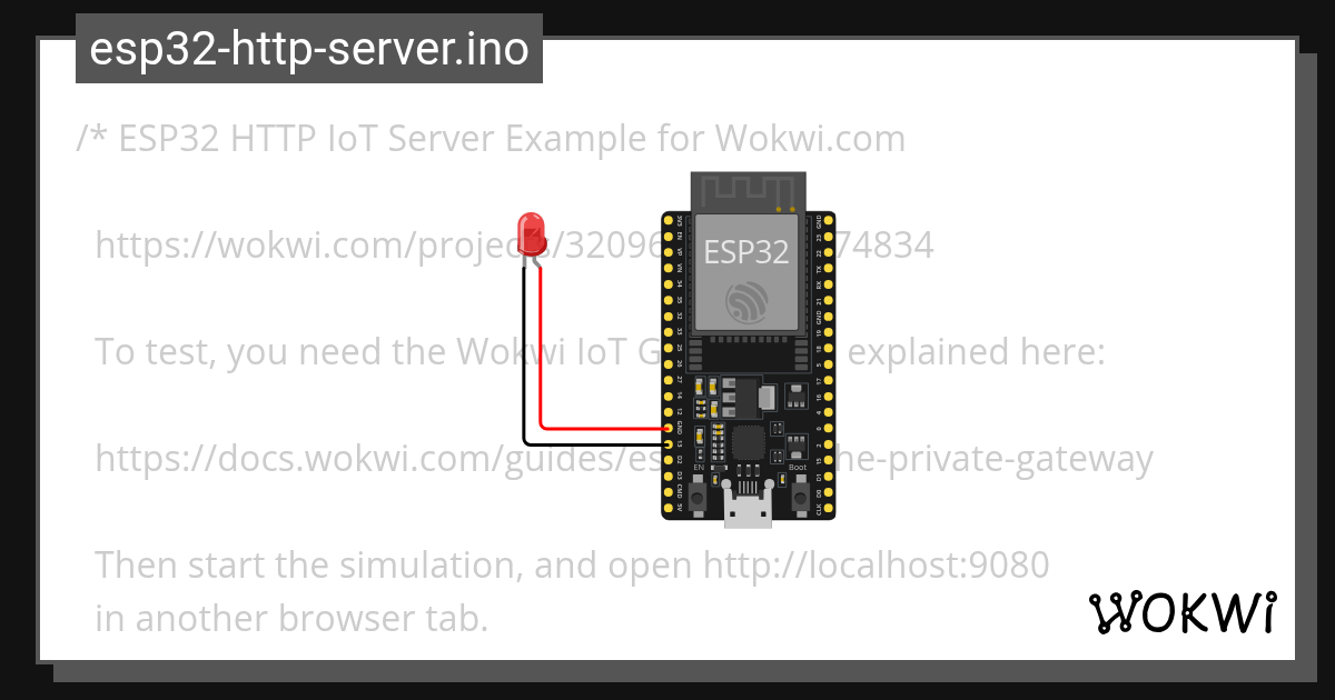 led por api - Wokwi ESP32, STM32, Arduino Simulator