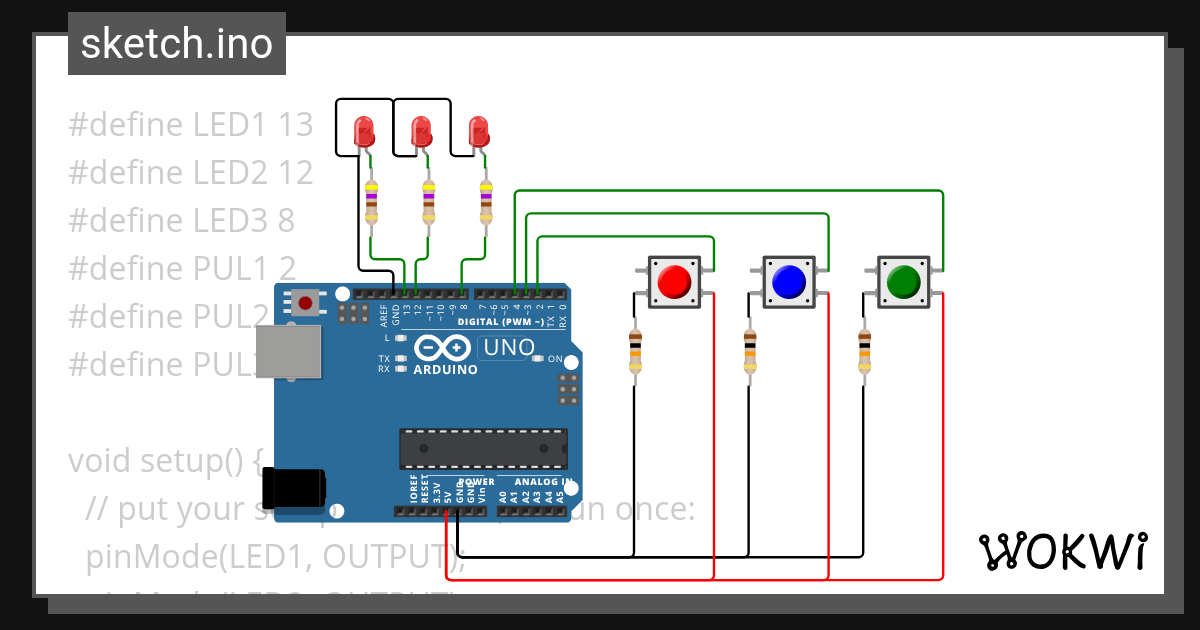 TD II - 3 - 4 - Wokwi ESP32, STM32, Arduino Simulator
