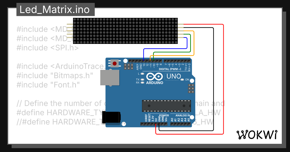 Led_Matrix Copy - Wokwi ESP32, STM32, Arduino Simulator