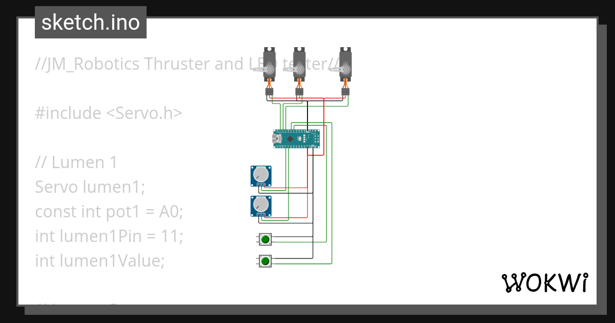 JM Robotics Lumen and grabber tester Copy - Wokwi ESP32, STM32, Arduino ...