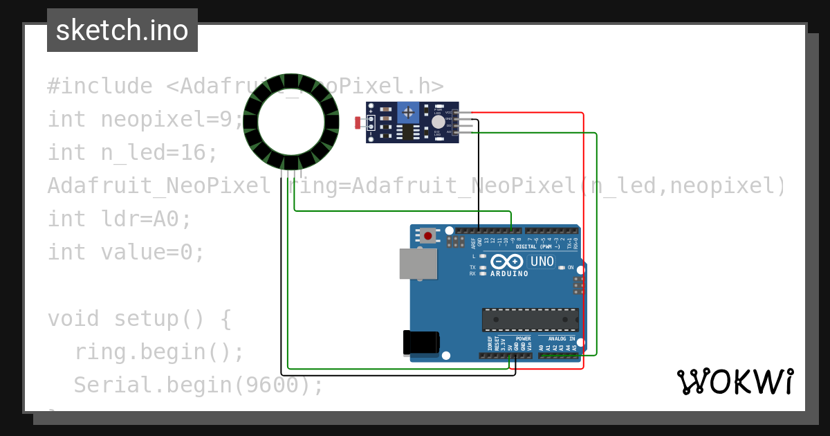Class 286 Ldr With Neopixel Ring Wokwi Esp32 Stm32 Arduino Simulator