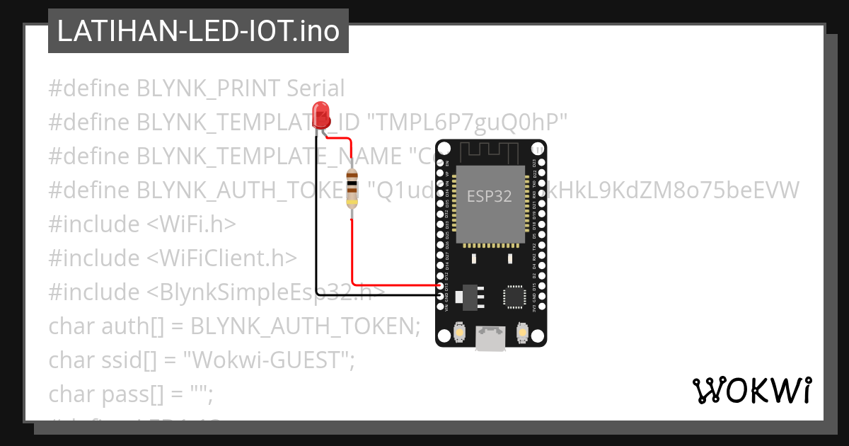 Blynk-LED blynk - Wokwi ESP32, STM32, Arduino Simulator