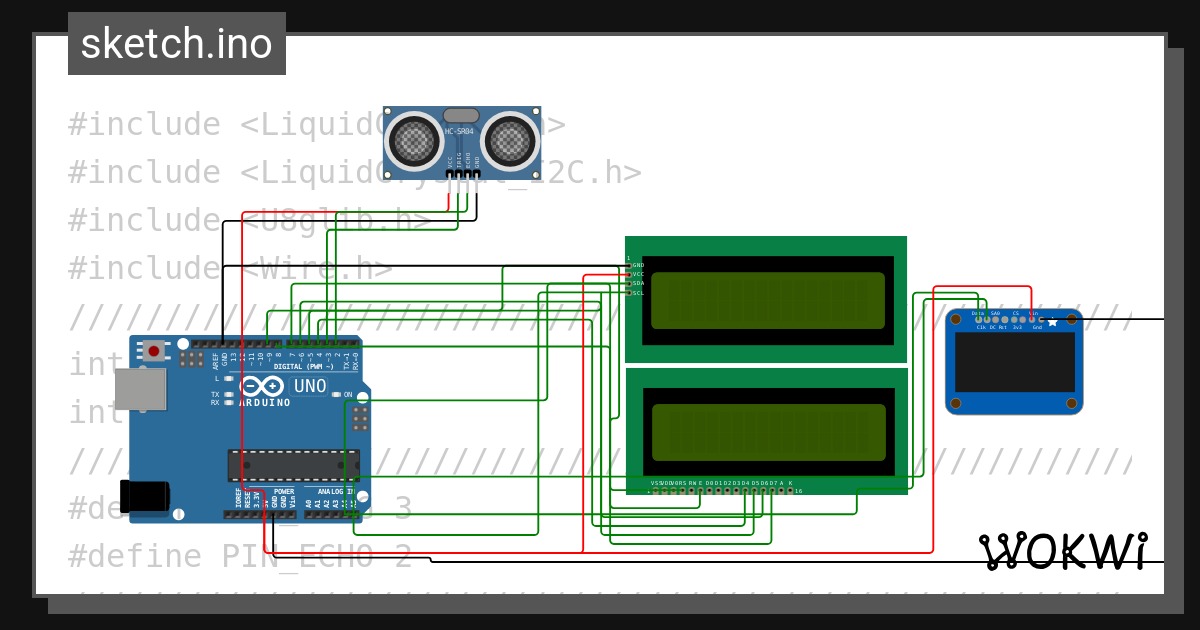 2lcd1oled Wokwi Esp32 Stm32 Arduino Simulator