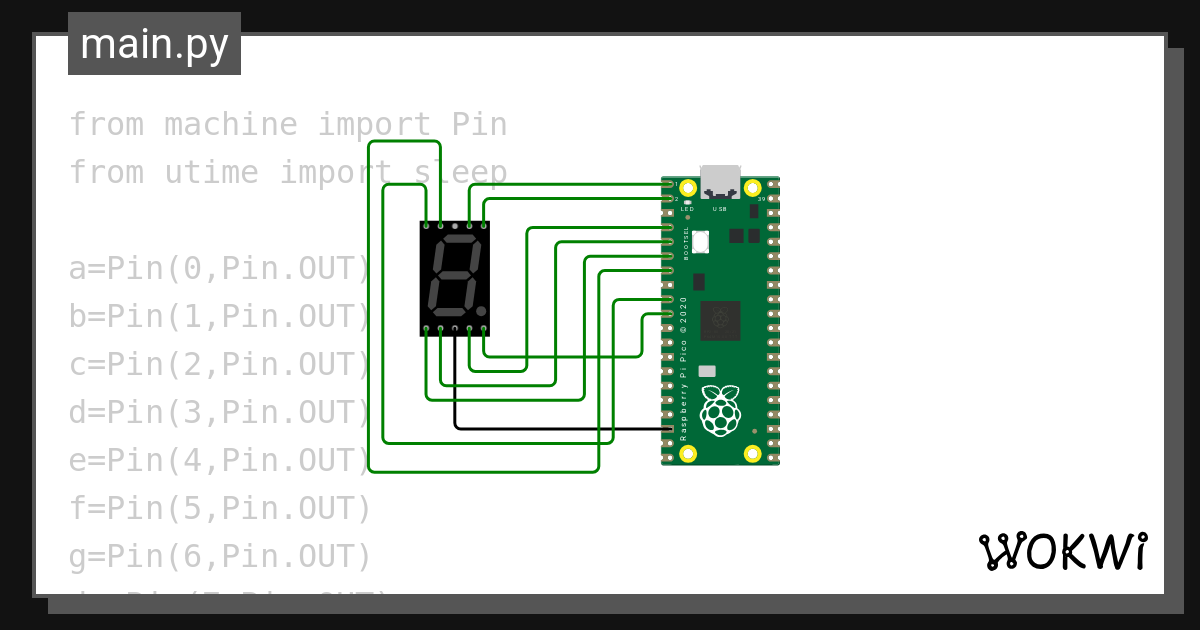 Seven Segment Wokwi Esp32 Stm32 Arduino Simulator 6685