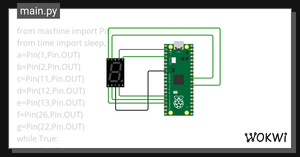 RP Seven Segment display _OD Copy - Wokwi ESP32, STM32, Arduino Simulator