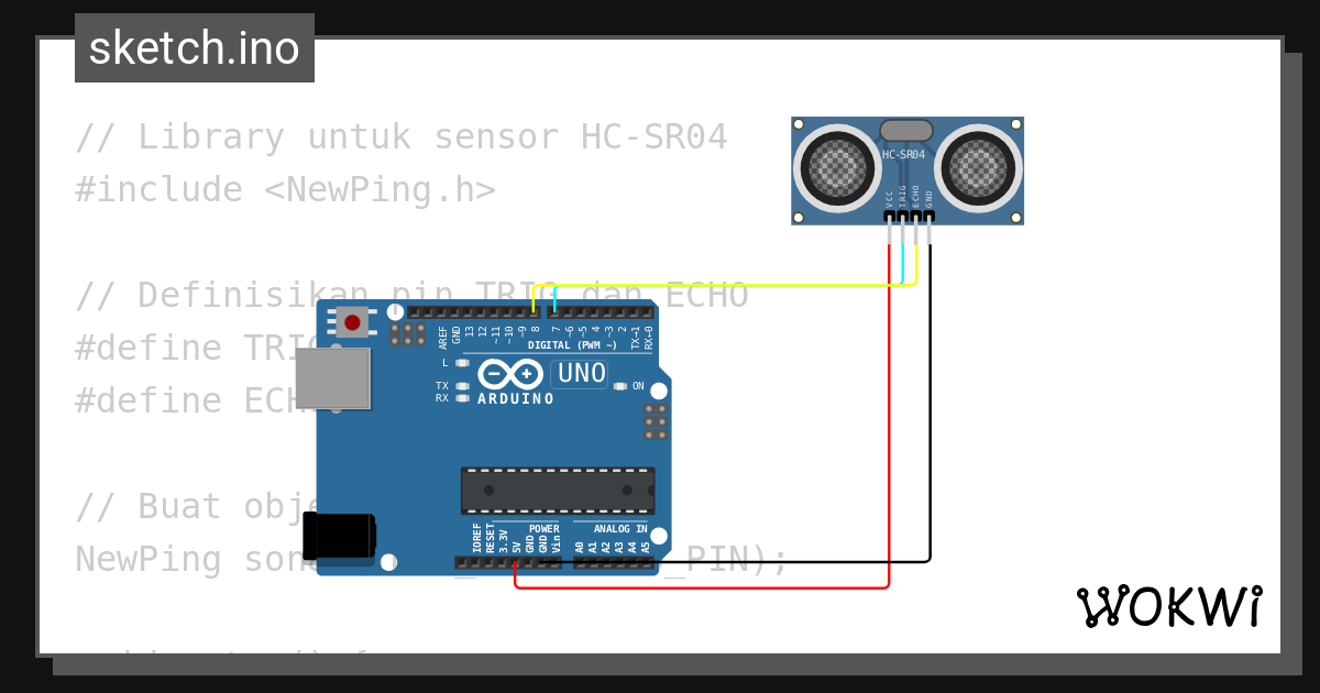 Sensorjarak Wokwi Esp32 Stm32 Arduino Simulator 9094