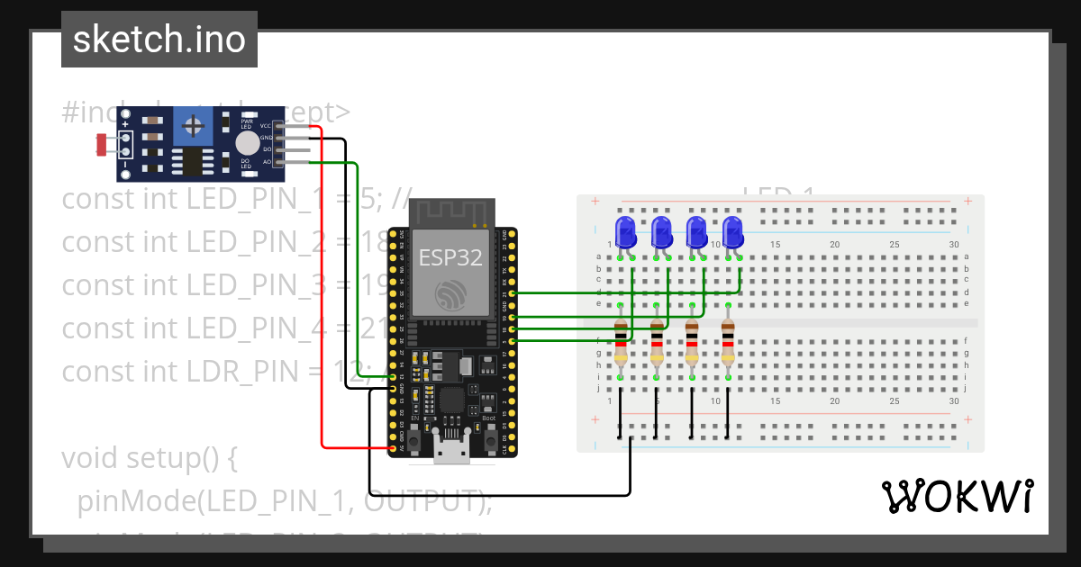 ใบงานที่ 2 ข้อ 1 Wokwi Esp32 Stm32 Arduino Simulator 4996