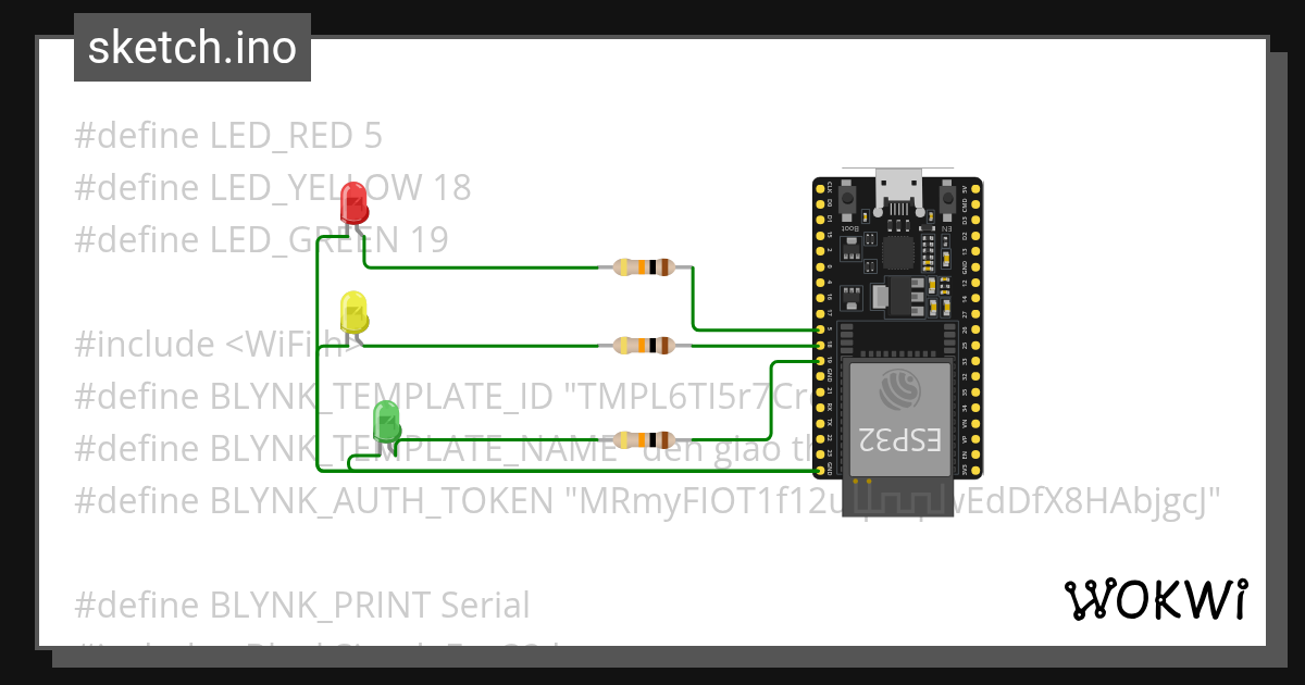 Light Traffic - Wokwi ESP32, STM32, Arduino Simulator