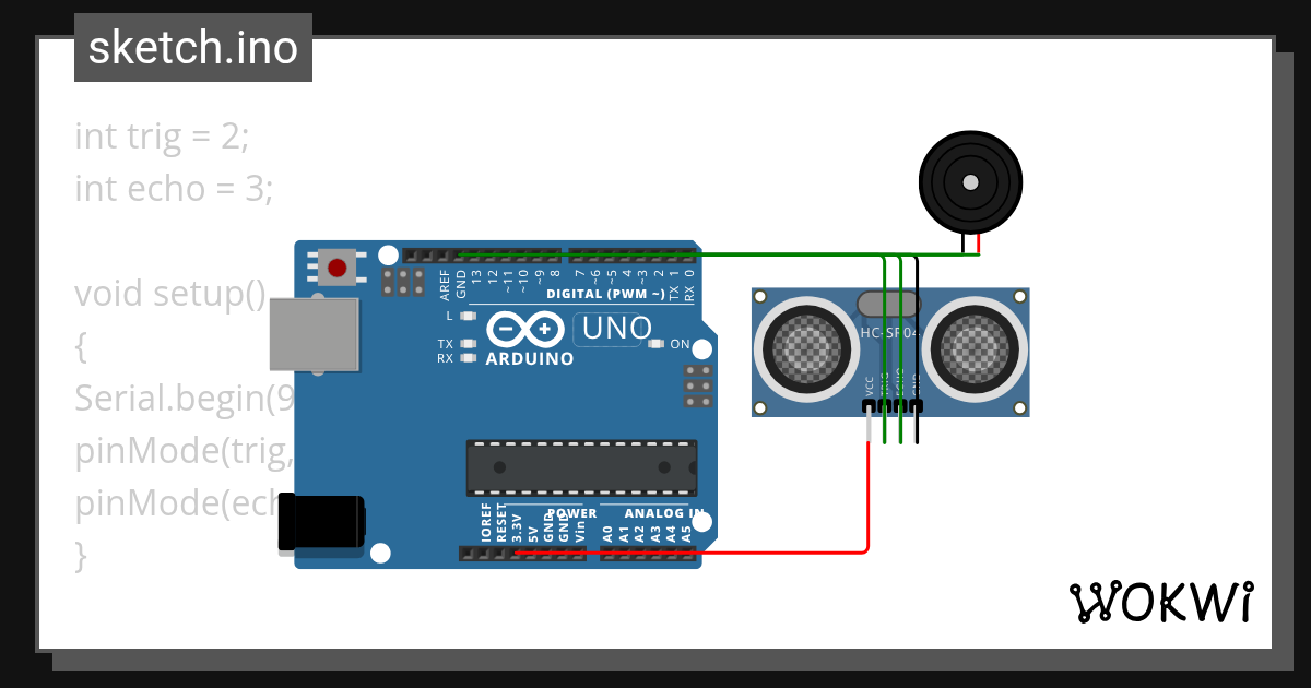 Ultrasonic Sensor Code Wokwi Esp32 Stm32 Arduino Simulator 5335
