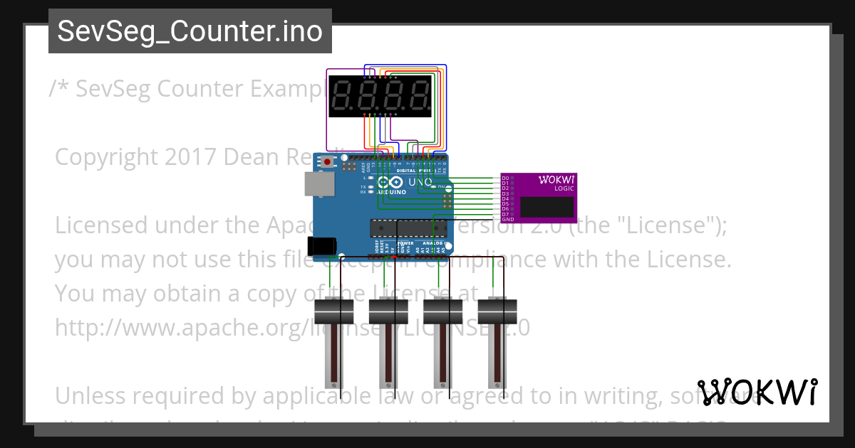 SevSeg_Counter tp1.8 - Wokwi ESP32, STM32, Arduino Simulator
