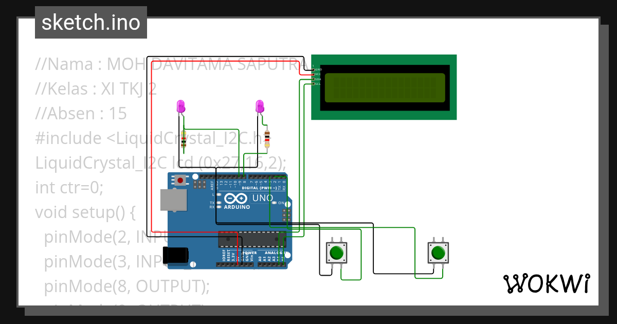Tugas 11 Antrian - Wokwi ESP32, STM32, Arduino Simulator