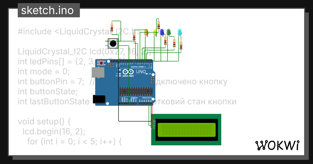 Led blink mode - Wokwi ESP32, STM32, Arduino Simulator