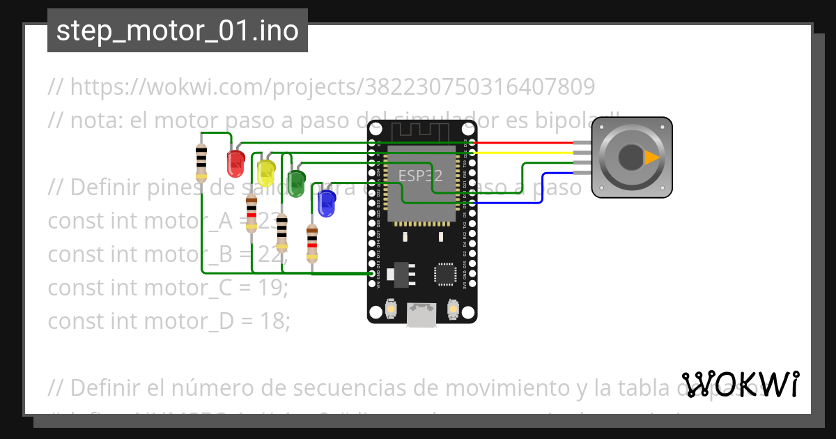 P7 - Primer ejemplo - Wokwi ESP32, STM32, Arduino Simulator