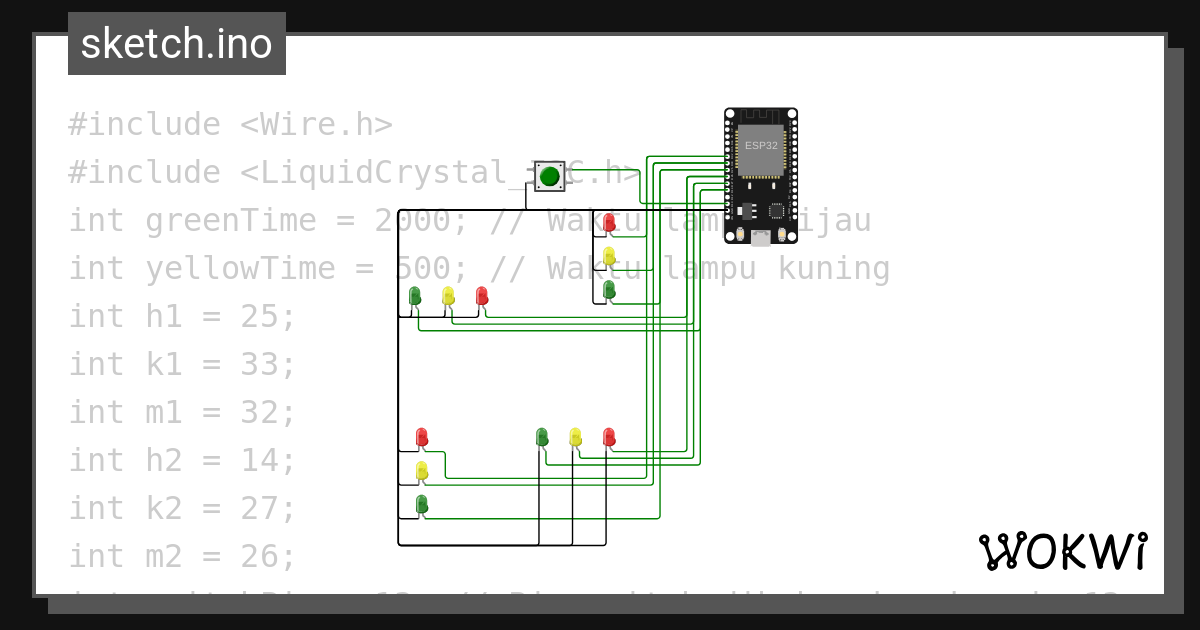 Job3program Traffic Lightismail Wokwi Esp32 Stm32 Arduino Simulator