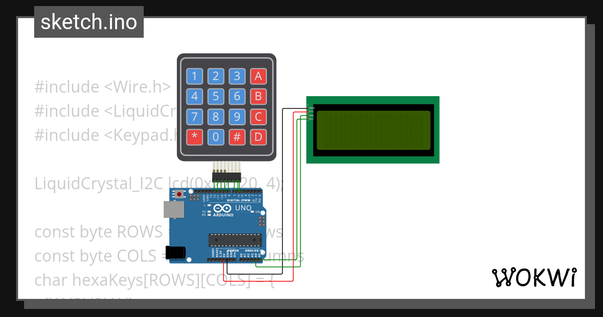 lcd + teclado - Wokwi ESP32, STM32, Arduino Simulator lcd + teclado - Wokwi ESP32, STM32, Arduino Simulator