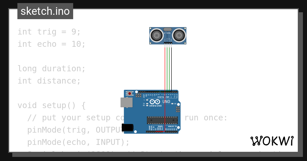 Arduino Uno Distance Sensor Dev Wokwi Esp32 Stm32 Arduino Simulator 2034