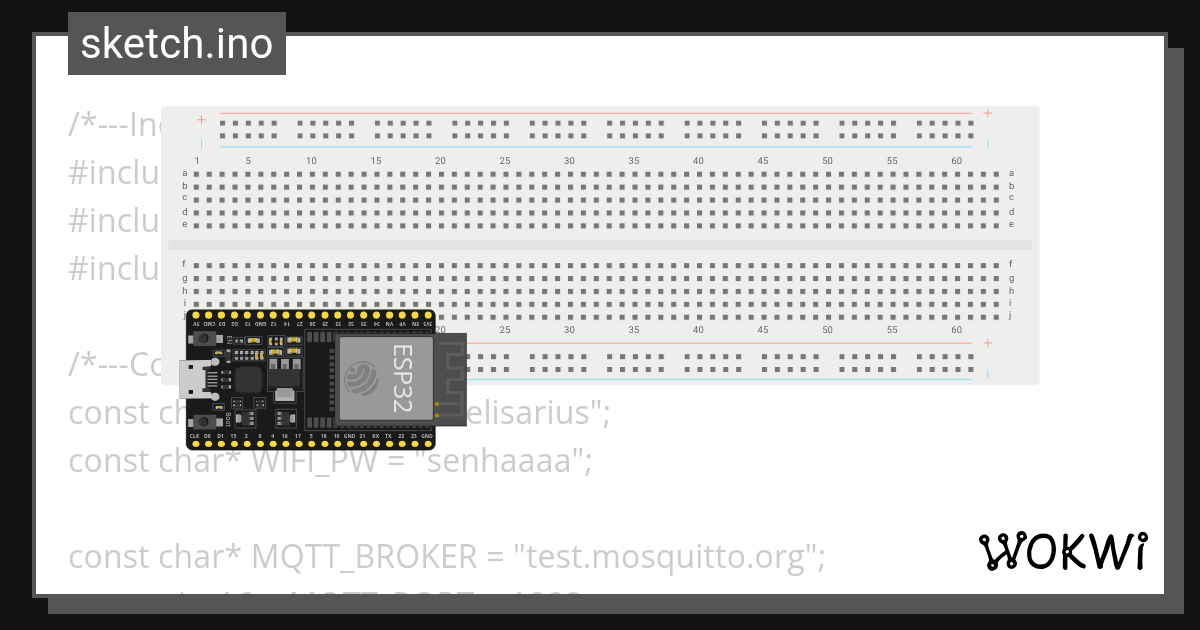 MQQT - Wokwi ESP32, STM32, Arduino Simulator
