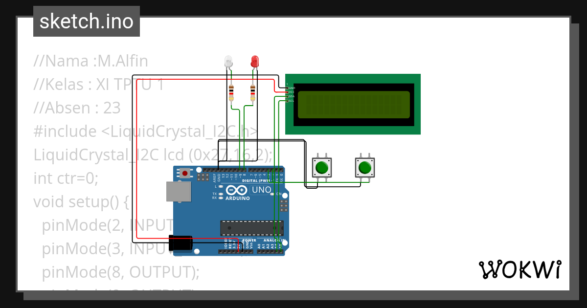 tugas 9 - Wokwi ESP32, STM32, Arduino Simulator