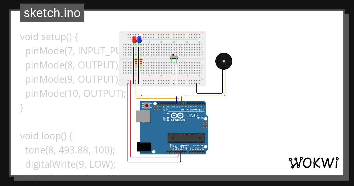 Alarma Sonora Visual 2.0 - Wokwi ESP32, STM32, Arduino Simulator Alarma Sonora Visual 2.0 - Wokwi ESP32, STM32, Arduino Simulator