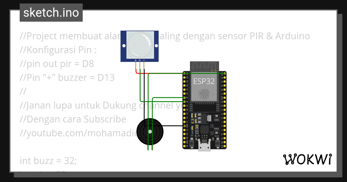 Pir - Wokwi ESP32, STM32, Arduino Simulator