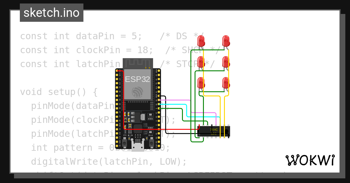 Testledmatrix Wokwi Esp32 Stm32 Arduino Simulator