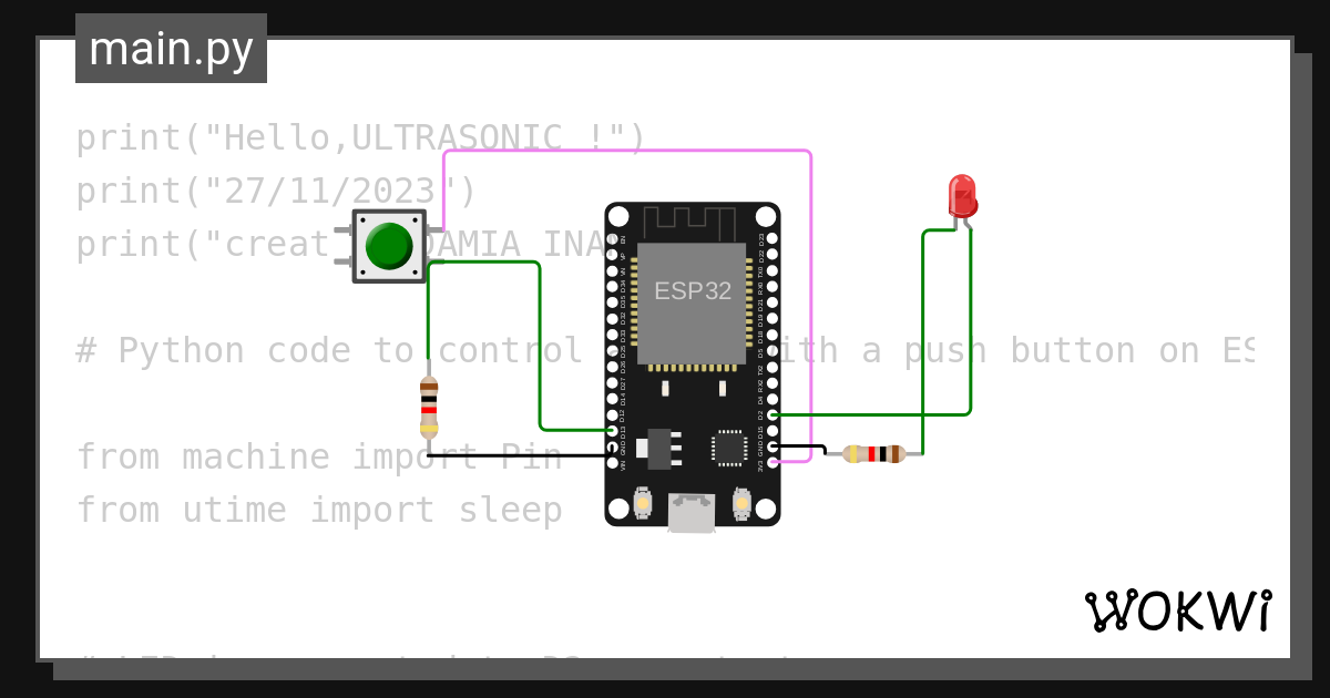 Push Button Test Wokwi Esp32 Stm32 Arduino Simulator 5143