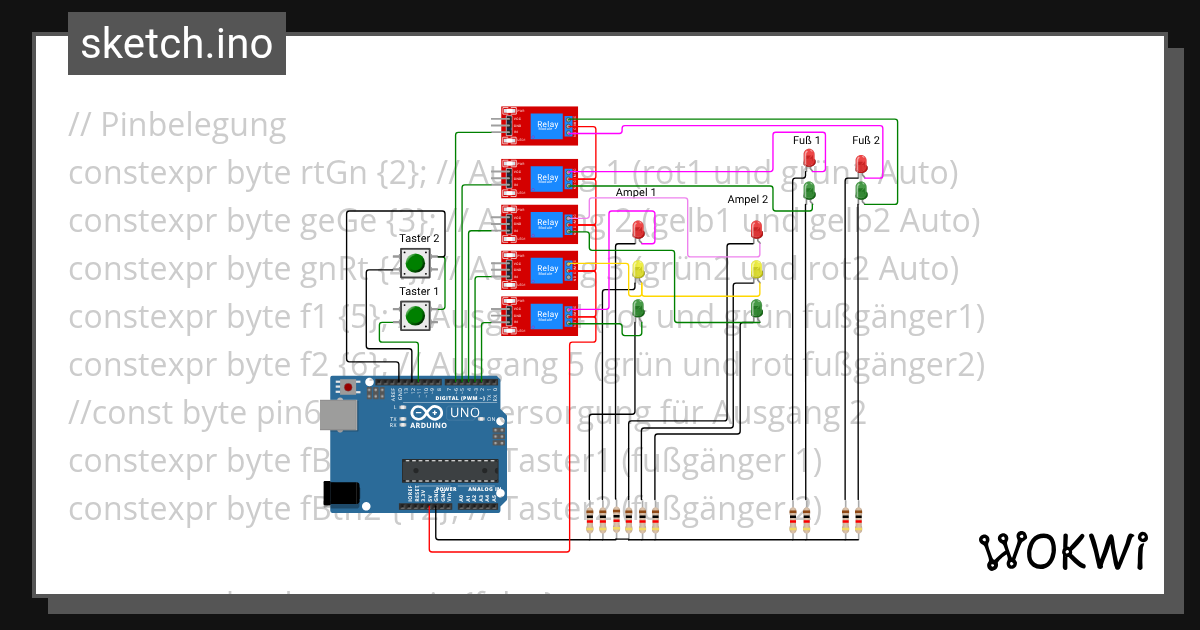 Bard Ampel-Konfusion Copy - Wokwi ESP32, STM32, Arduino Simulator