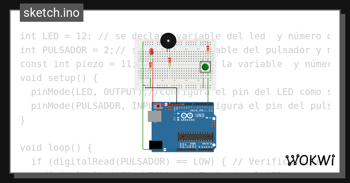 Alarma Sonora Visual Wokwi Esp32 Stm32 Arduino Simulator