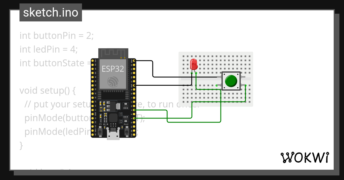 PushButton - Wokwi ESP32, STM32, Arduino Simulator
