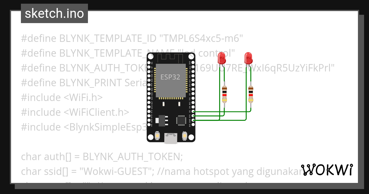 blynk 1 led - Wokwi ESP32, STM32, Arduino Simulator