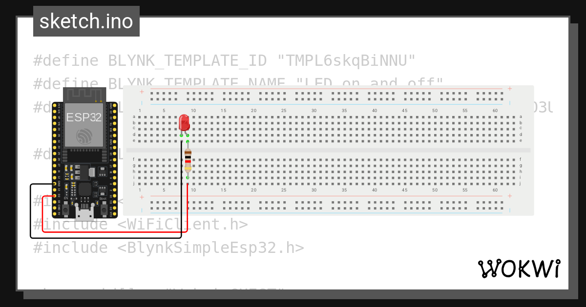 Blynk 1 Led Wokwi Esp32 Stm32 Arduino Simulator 9228