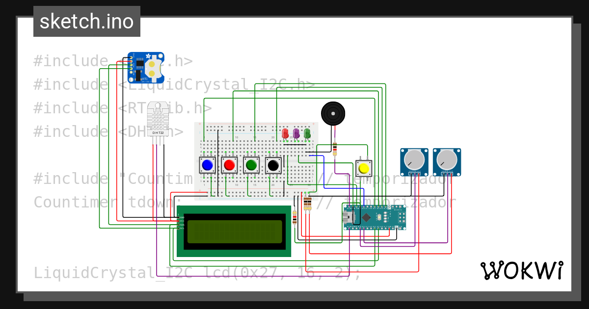 Temporizador Arduino Wokwi Esp32 Stm32 Arduino Simulator