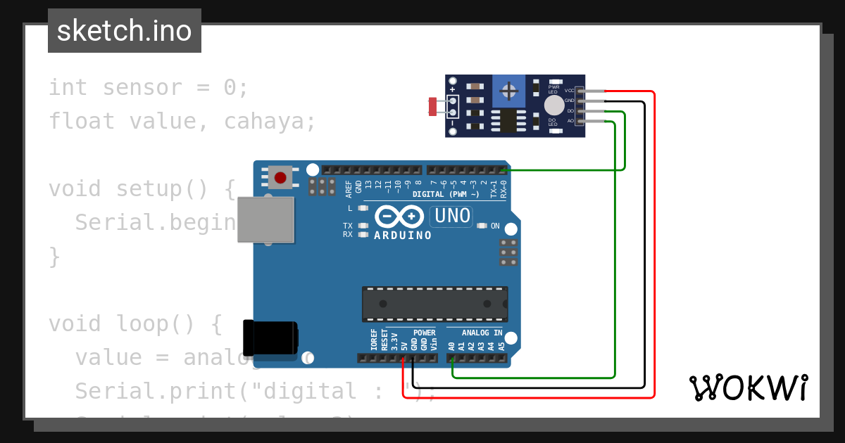 sensor cahaya - Wokwi ESP32, STM32, Arduino Simulator sensor cahaya - Wokwi ESP32, STM32, Arduino Simulator