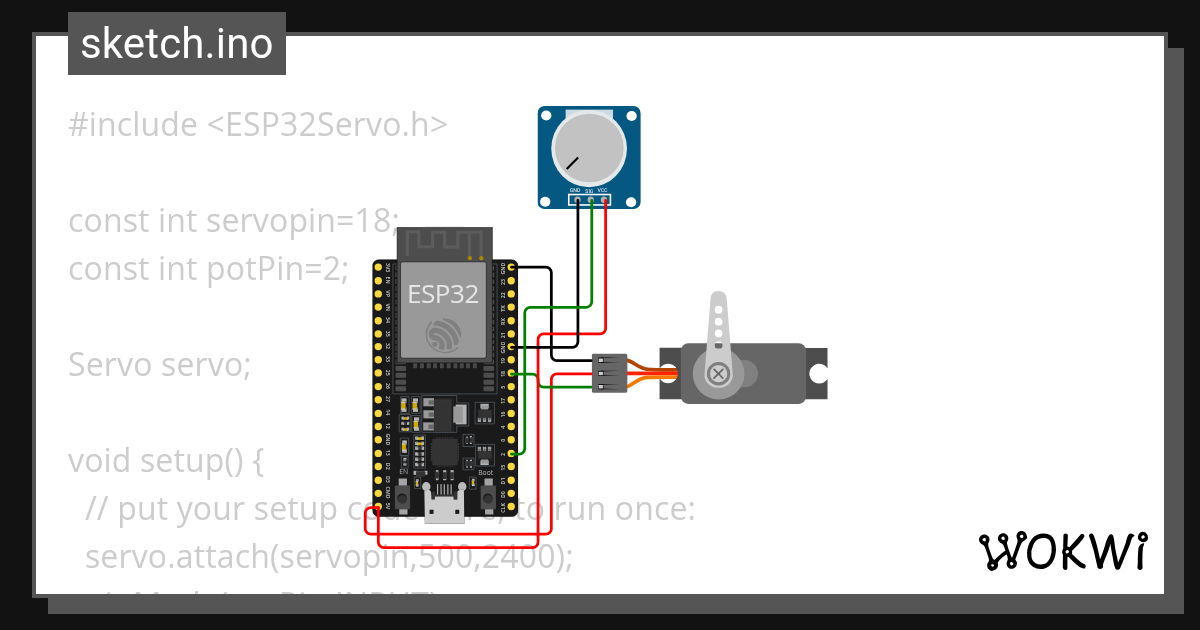 Servo - Wokwi ESP32, STM32, Arduino Simulator