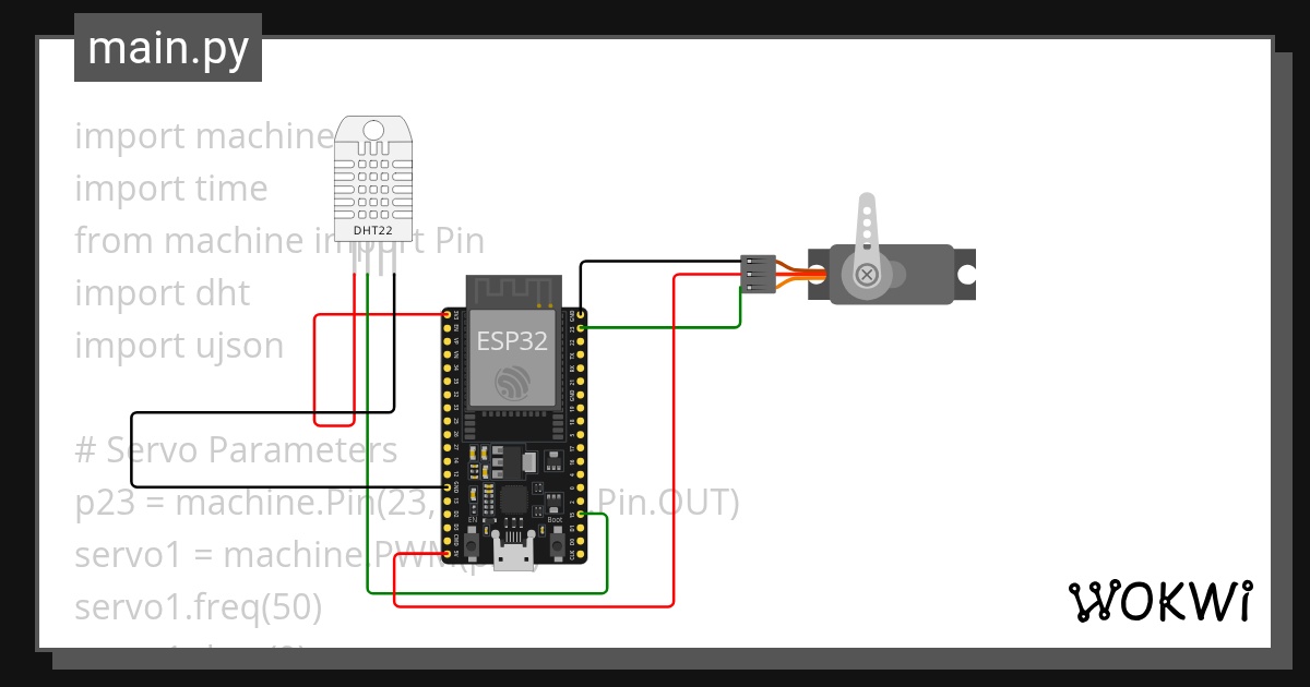 dht y servo jcr - Wokwi ESP32, STM32, Arduino Simulator