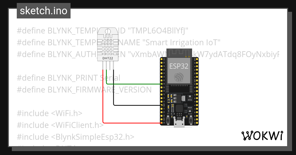 DHT IoT - Wokwi ESP32, STM32, Arduino Simulator