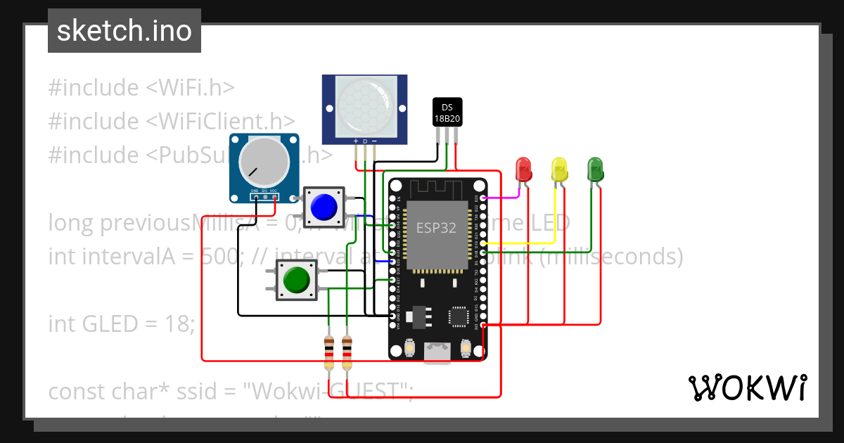 IOTBasic WiFi & MQTT ADC - Wokwi ESP32, STM32, Arduino Simulator