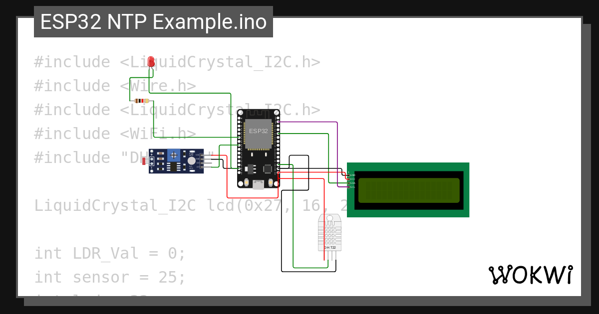 Hiển Thị Nhiệt độ độ ẩm Ra Lcd Copy Wokwi Esp32 Stm32 Arduino Simulator