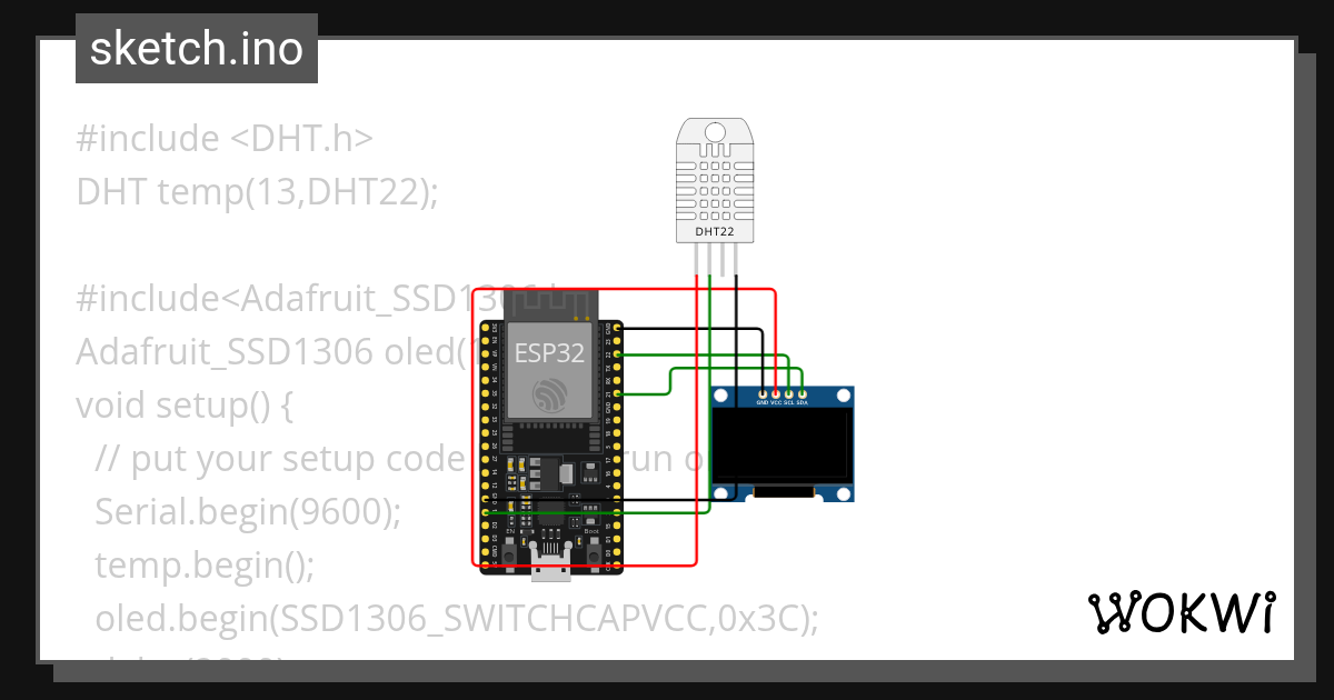OLED_TEMP&HUMIDITY - Wokwi ESP32, STM32, Arduino Simulator OLED_TEMP&HUMIDITY - Wokwi ESP32, STM32, Arduino Simulator