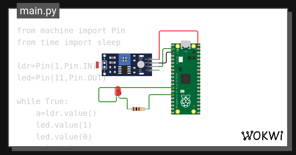 Photoresistor Wokwi Esp32 Stm32 Arduino Simulator 4980