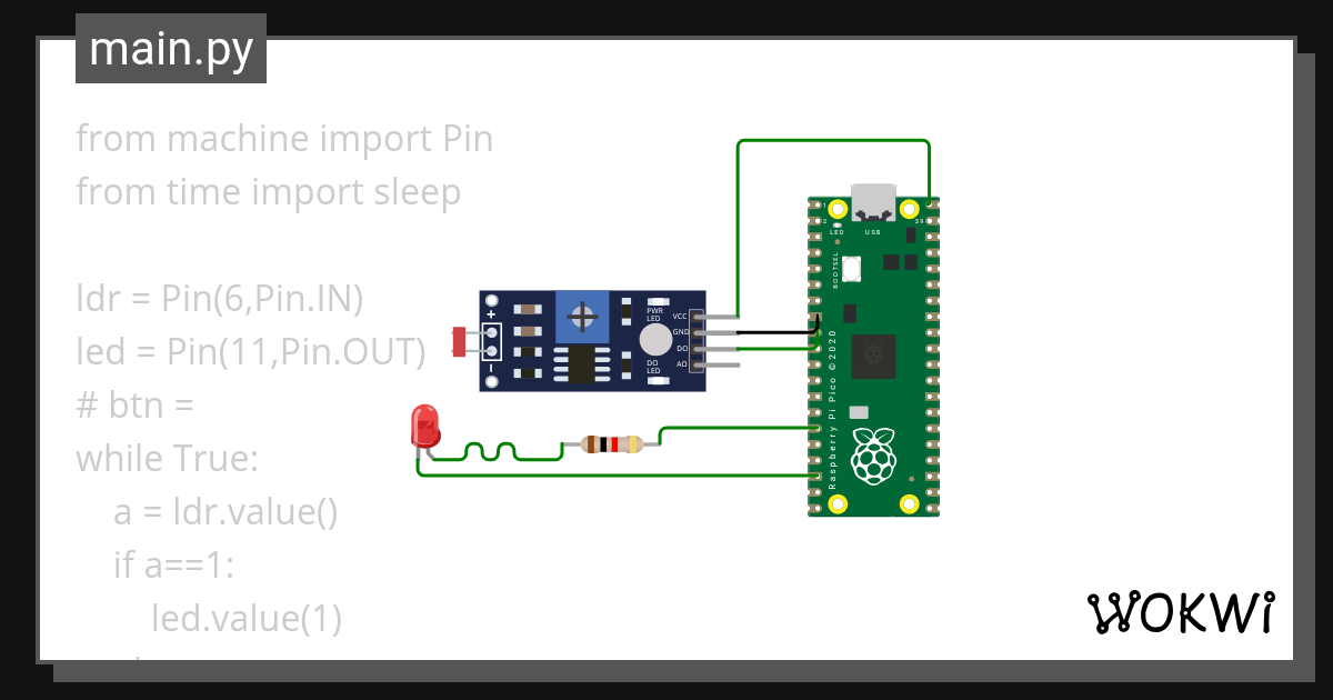 Ldr Wokwi Esp32 Stm32 Arduino Simulator 5084